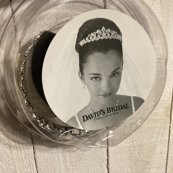 David's Bridal | Accessories | Davids Bridal Pearl Rhinestone Tiara ...